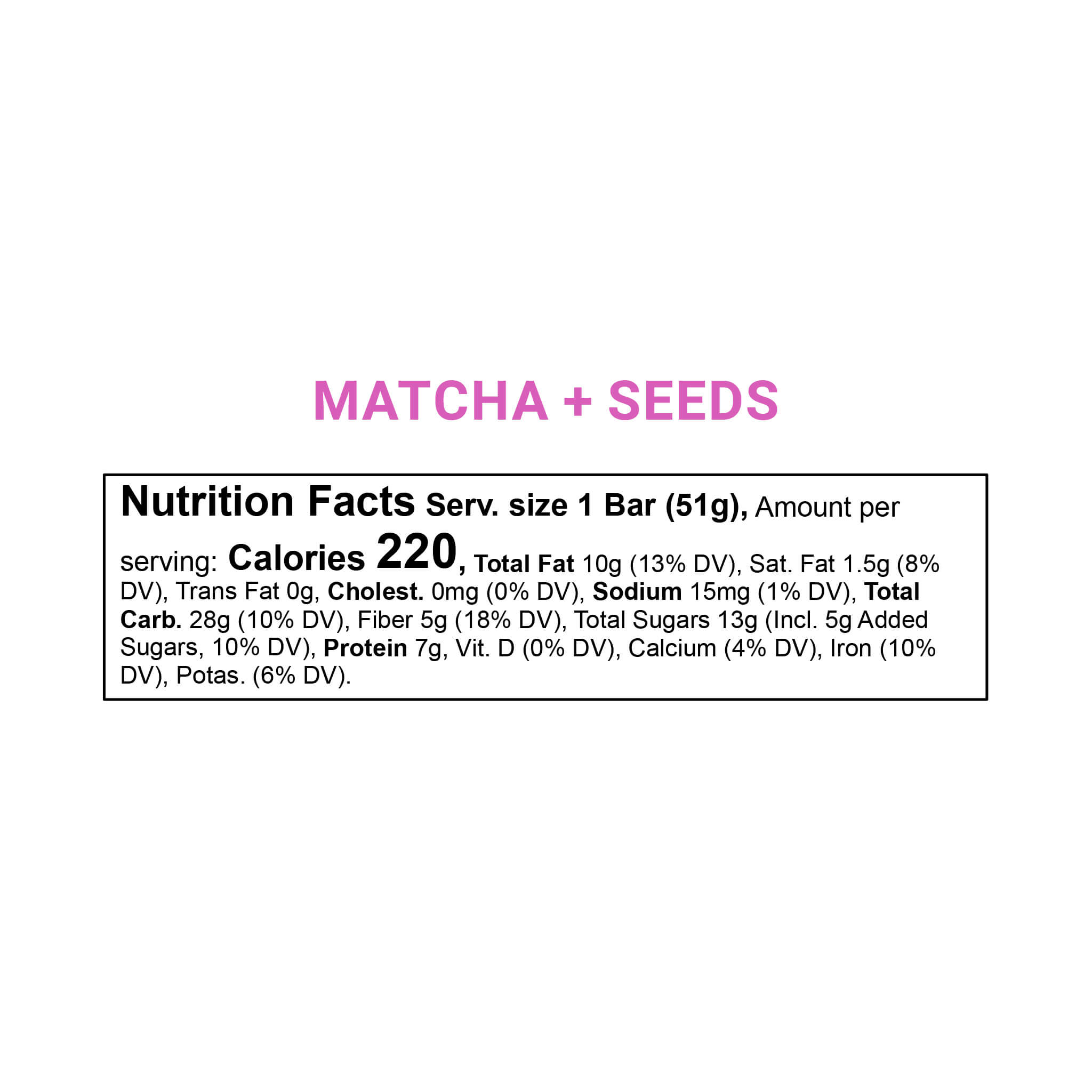 JECA Matcha + Seeds Energy Bar - JECA Energy Bars